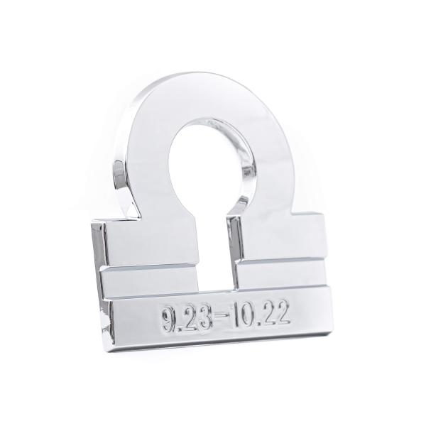 商品名: 天秤座 3D クロム 星座 オートエンブレム - (2.5インチ x 2.5インチ) - 占星術デカール 車 トラック SUV用 Libra Chrome Zodiac Sign Car Emblem - (2.5" x 2.5"...