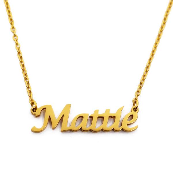 商品名:  Kigu Mattie Name Necklace Personalized 18ct Gold Plated Dainty Necklace - Jewelry Gift Women, Girlfriend, Mother, ...