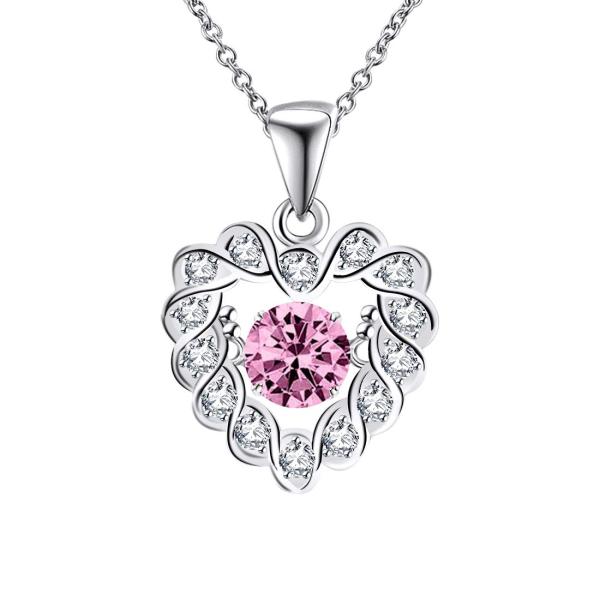 商品名: Forever Love ハート レディースネックレス 925スターリングシルバー ローズゴールドメッキ 11月の誕生石 ペンダントネックレス 女性用 誕生日プレゼント お母さん 女性 奥様 女の子 ジルコニア付き クリスマスジュ...