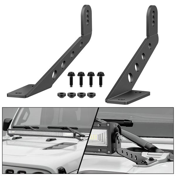 商品名:  Nilight 2PCS Hood Straight Light Brackets 32 Inch LED Light Bar 2018 2019 2020 2021 2022 Wrangler JL JLU 2020-2023...