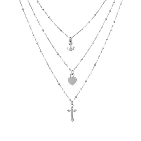 商品名:  AzureBella Jewelry Faith, Hope, and Love Layered Satellite Chain Necklace with Anchor, Heart, and Crossブランド: Azure...