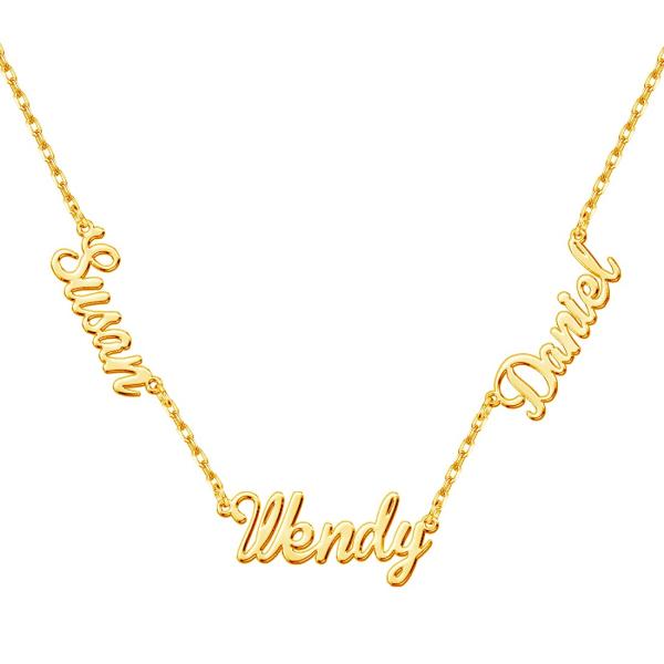 商品名: Pullan パーソナライズ チョーカー ネームネックレス ハート付き カスタムダングル ネームネックレス - 1 2 3 つ以上の名前ジュエリー 女性や女の子への贈り物に ゴールド Pullan Personalized Cho...