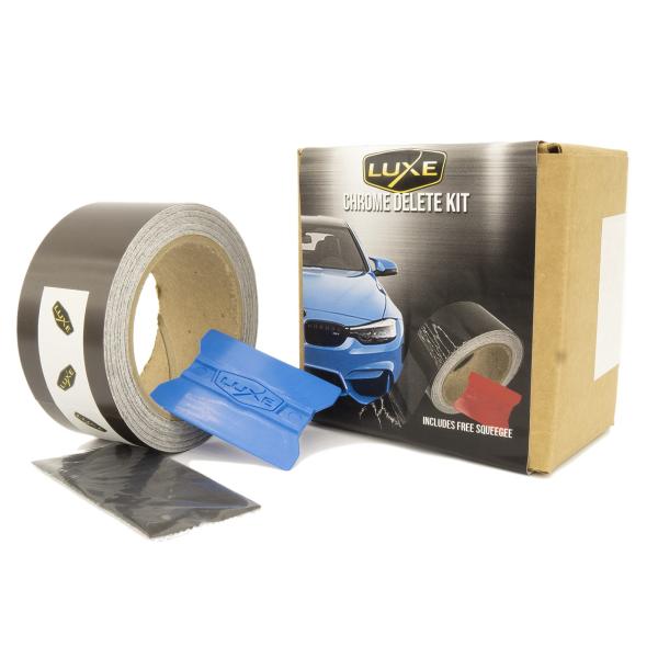 商品名: Luxe LightWrap ミッド スモーク ステルス ティント クローム 削除ロール プロ仕様 ビニール ラップ テープ キット スキージ付き (2インチ x 75フィート) Matte Smoked Chrome Effec...