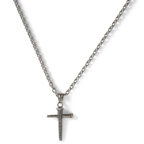 商品名: Dicksons クロス・オブ・ネイルズ シルバートーン 18インチ ステンレススチール ペンダントネックレス Dicksons Cross of Nails Silver Tone 18 Inch Stainless Steel...