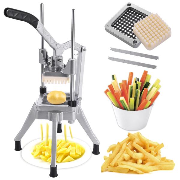 商品名: 家庭用 業務用野菜チョッパー 3/8インチ ブレード 高耐久 プロフェッショナル 手動 食品 ダイサー チョッパー フライドポテト フライド カッター 玉ねぎ フルーツスライサー ステンレススチール キッチン トマト ペッパー ポ...