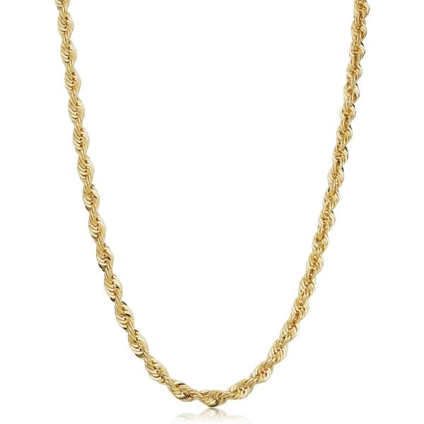 商品名: ソリッド14Kイエローゴールド張り ロープチェーンネックレス 男女兼用 (2.1mm 3.2mm 4.2mm 6mm) Kooljewelry Solid 14k Yellow Gold Filled Rope Chain Nec...