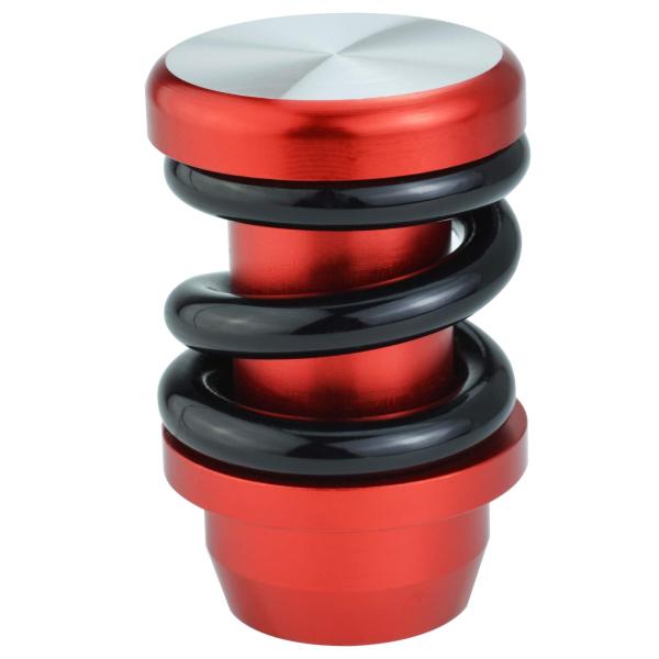 商品名: Lunsom アルミニウム合金シフトノブ スプリングギアスティックヘッド 車両シフターレバーハンドル ほとんどのマニュアルオートマチックトランスミッション車にフィット (ブラックスプリング&amp;レッド) Lunsom Spri...