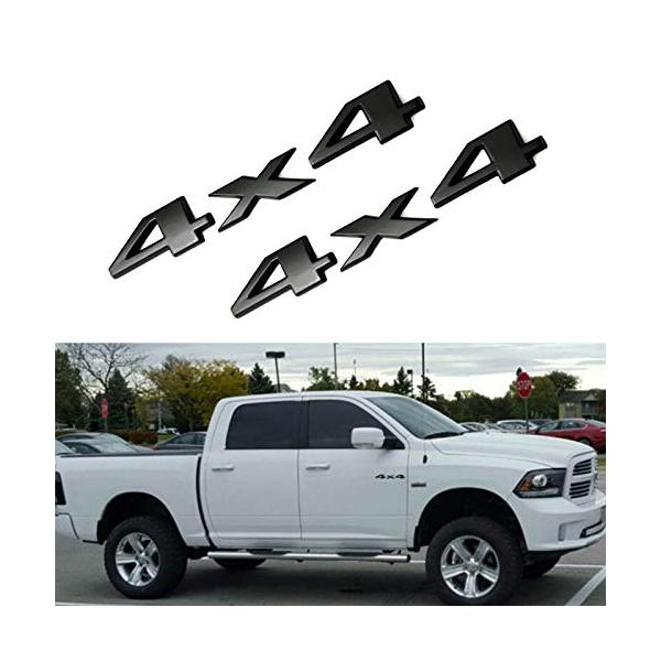 商品名:  2Pcs 4X4 Emblems, Four-Wheel Drive Badges, 3D Metal Car Side Fender Rear Trunk Emblem Sticker Decals Replacement f...
