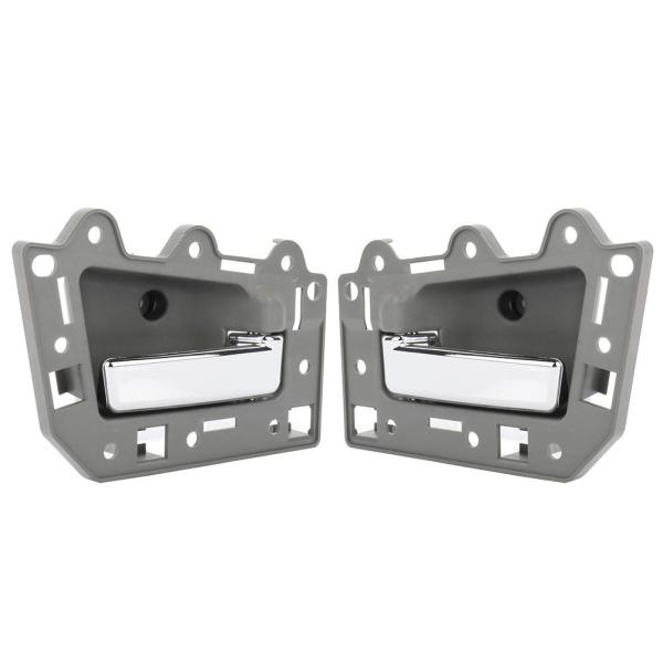 商品名: OCPTY ドアハンドル インテリア フロントドライバー 左助手席 右側 交換用 2005-2010年用 ジープ グランドチェロキー グレーハウジング クロームレバー付き 2個 OCPTY Door Handles Interio...