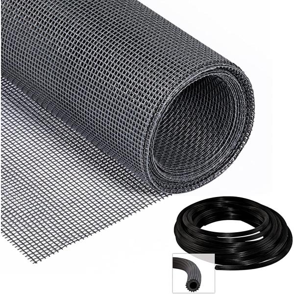 商品名: HADOR ウィンドウスクリーン 交換用 48インチ x 99インチ 32フィートのスクリーンリテーナースプライン グレー 超耐久性 スクリーン修理キット 簡単には破れない アップグレードされたポリエステルウィンドウスクリーンメッ...