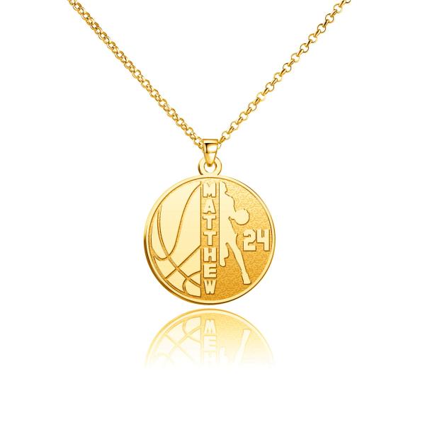 商品名:  CoolJewelry Basketball Number Necklace Personalized Name Number Necklace Sportsman Jersey Basketball Customized Pe...
