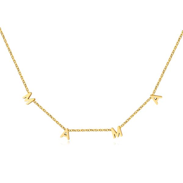 商品名:  Memgift Necklace for Women MAMA Letter Necklaces for Women Mother Grandma Necklace Perfect Personalized Dainty 18K...