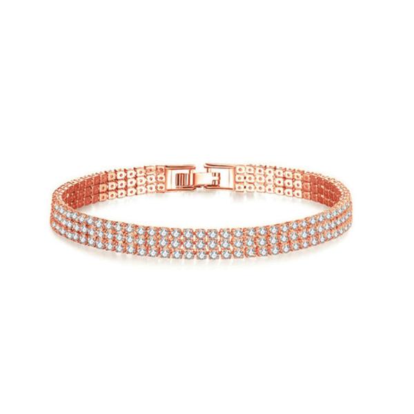 商品名:  Rubyyouhe8 Bracelets Men Women Luxury Women 3 Rows Rhinestone Bangle Charm Bracelet Wedding Party Jewelry Gift Pul...