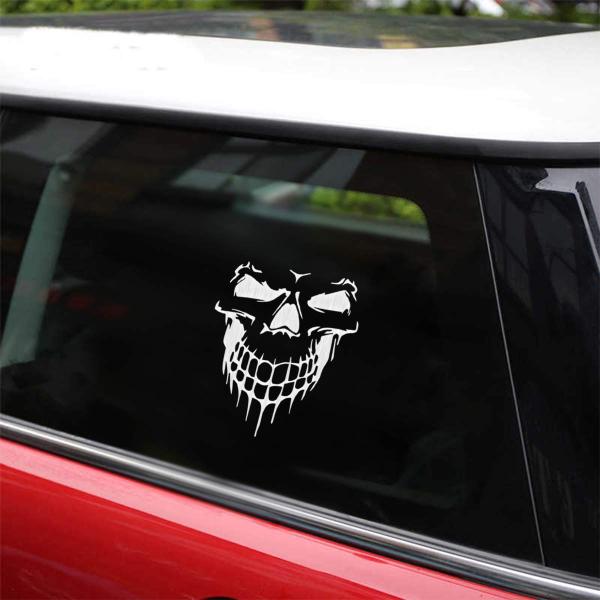 商品名: スカルステッカーとデカール 車の窓のドア用 3D反射防水スカルデカール 車 トラック (シルバー) Skull Stickers and Decals for Car Windows Doors, 3D Reflective Wa...