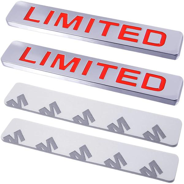 商品名:  Silver Red Limited Logo 3D Metal Chrome Decal Side Sticker for Fender Emblem Trunk Sport Badge,2pcsブランド: PSMILE商品サ...