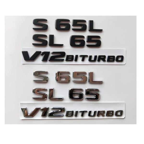 商品名:  Un-Branded Chrome Black Letters Emblems Badges Sticker for Mercedes Benz W222 V222 X222 C217 A217 R213 S65 S65L SL...