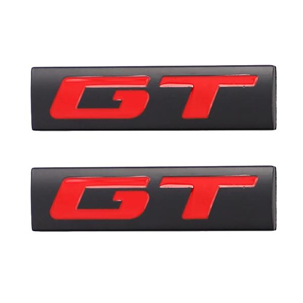 商品名:  CARRUN 2 Pcs GT Emblem 3D Metal Nameplate Badge Decal Car Side Rear Front Trunk Bumper Badge Sticker For Genesis F...