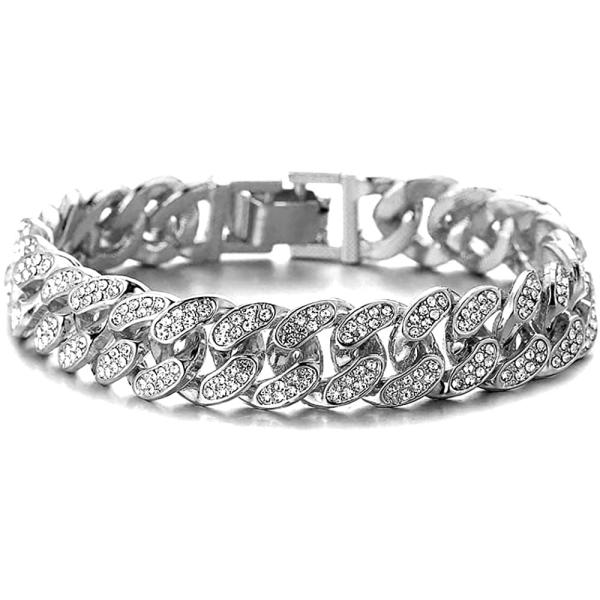 商品名: Apzzic 12mm アイスアウト キューバリンクチェーン ゴールドメッキ チョーカーネックレス ヒップホップブリングフルCZダイヤモンドネックレスブレスレット レディース メンズ, ゴールド-メッキ 人工ダイヤモンド。, キュ...