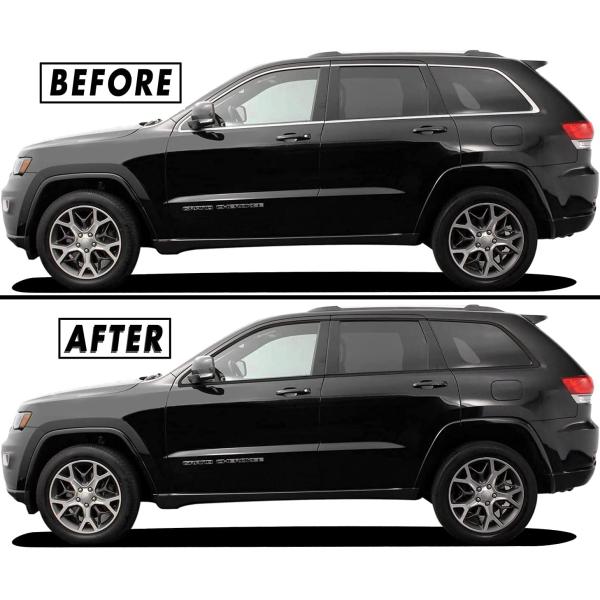 商品名: SlickMod クローム削除ブラックアウトビニールオーバーレイ 2011-2021 Jeep グランドチェロキーウィンドウトリム用 (マットブラック) SlickMod Chrome Delete Blackout Vinyl ...