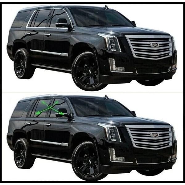 商品名: SlickMod クロム仕上げ ブラックアウト ビニール オーバーレイ 2015-2020 キャデラック エスカレード ウィンドウトリム用 (グロスブラック) SlickMod Chrome Delete Blackout Vin...