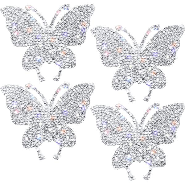 商品名:  4 Pieces Crystal Car Stickers Butterfly Bling Crystal Rhinestone Car Sticker Decal for Car Bumper Window Laptopsブラ...