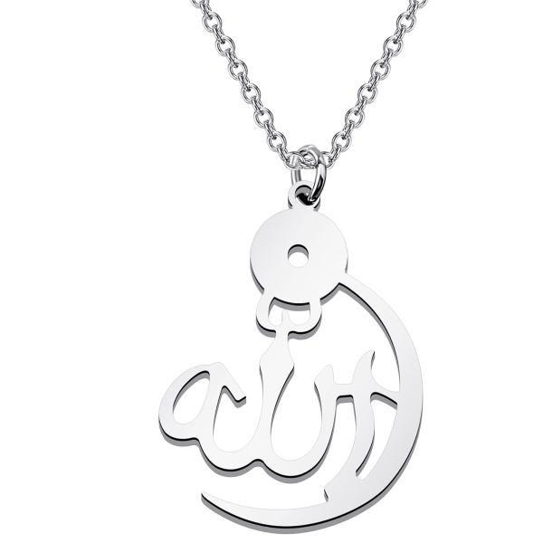 商品名: BEKECH イスラム教徒ジュエリー イスラム教徒 イスラム教徒 アッラーペンダントネックレス アラビア文字のアッラージュエリー 宗教的イスラム教徒 男性 女性, ステンレス鋼, /na BEKECH Islamic Muslim...