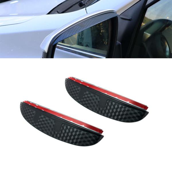 商品名:  Xotic Tech Exterior Left +Right Side Rearview Mirrors Visor Shade Rain Snow Guard Trim, Smoke Black, Compatible wi...
