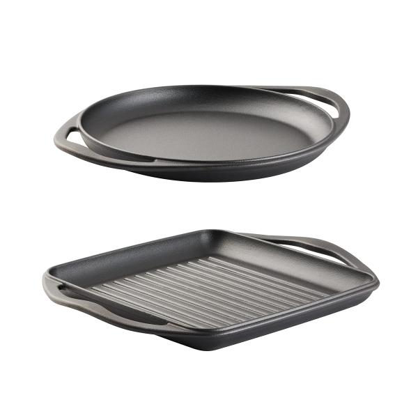 商品名: Tramontina Cast Iron Grill and Griddle Set Pre-Seasoned, 2 Pack 80131/042DS Tramontina Pre-Seasoned Grill and Gridd...