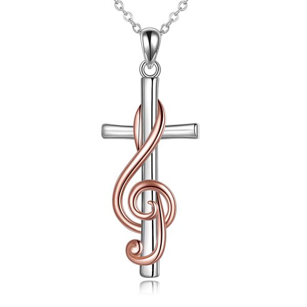 商品名:  Music Gift for Women Musical Note Cross Necklace for Women Sterling Silver Conformation Jewelry Choir Gifts for Wo...