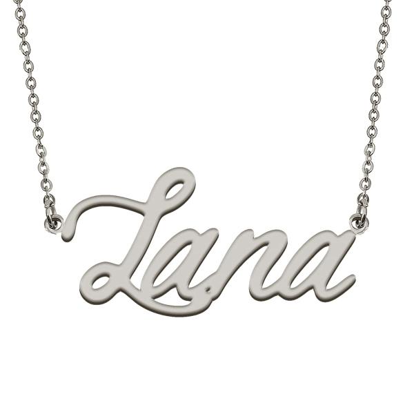 商品名:  HUAN XUN Custom Letter Script Name Necklace Personalized Pendant Gifts for Men Lanaブランド: HUAN XUN商品番号: 色: silver素材...