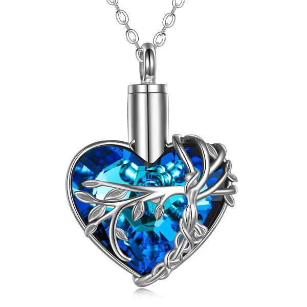 商品名: ONEFINITY 遺灰用骨壺ネックレス スターリングシルバー 生命の樹 クリスタル遺灰用ジュエリー ハートメモリージュエリー 女性用 ONEFINITY Urn Necklace for Ashes Sterling Silve...