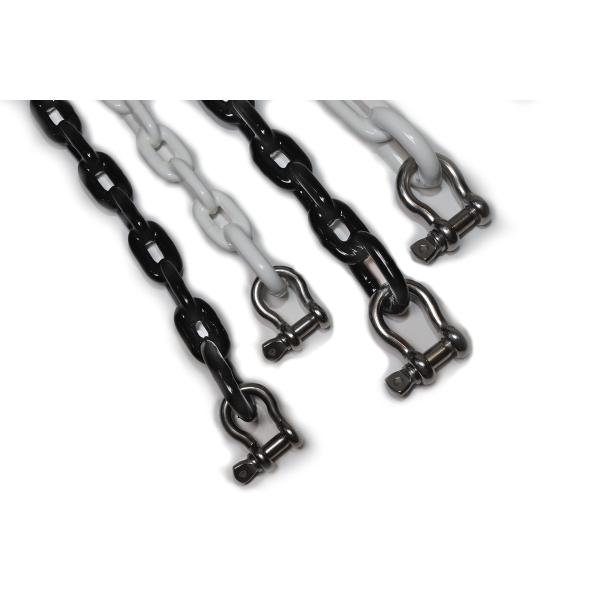 商品名: PVC Coated Boat Anchor Chain with Stainless Steel Shackles (1/4" x 4 Foot, Black) PVC Coated Boat Anchor Chain with...