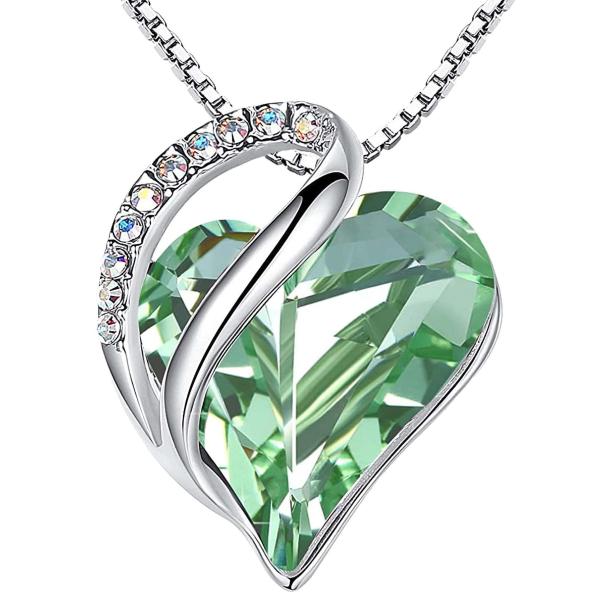 商品名: Leafael Infinity Love Heart Pendant Necklace, August Birthstone Crystal Necklaces for Women, Silver Tone Jewelry Gi...
