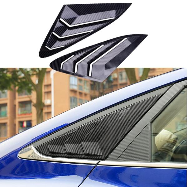 商品名:  CEBAT 2PCS ABS Carbon Fiber Racing Style Rear Side Window Louvers Air Vent Scoop Shades Panel Cover Auto Exterior ...