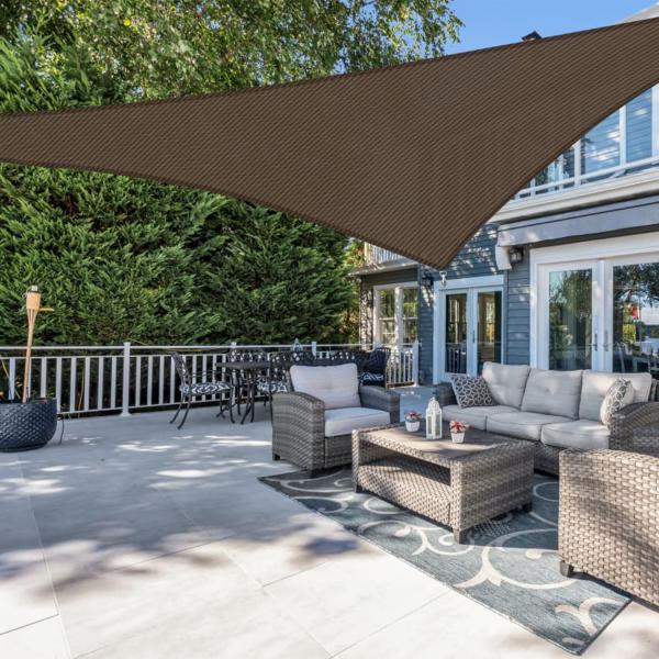 商品名: FLORALEAF サンシェード セイル 右 三角形 透水 キャノピー オーニング パティオ 裏庭 芝生 庭 アウトドア活動用 ブラウン 10フィートx10フィートx14.1フィート FLORALEAF Right Triangl...