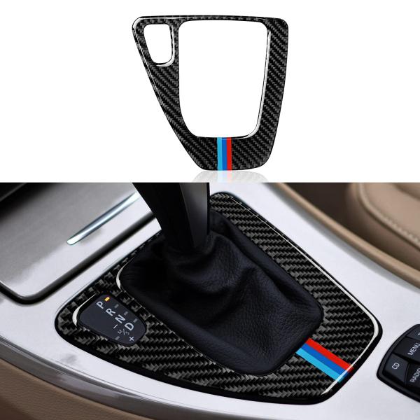 商品名:  Car Gear Shift Panel Sticker Decal Carbon Fiber Trim Cover fits for BMW E90 E92 E93 2006 2007 2008 2009 2010 2011 ...