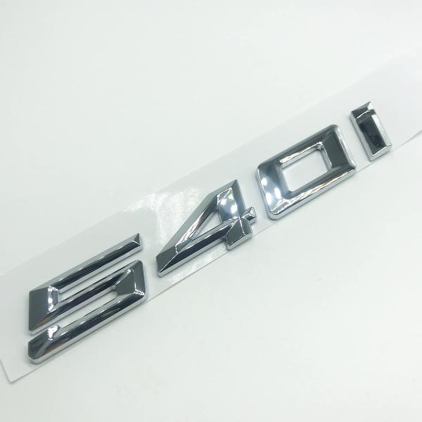 商品名:  Topzooc 540i Emblem Silver Genuine Size Replacement for BMW Trunk Lid Car Rear Badge Emblem Decal Number Letter (S...