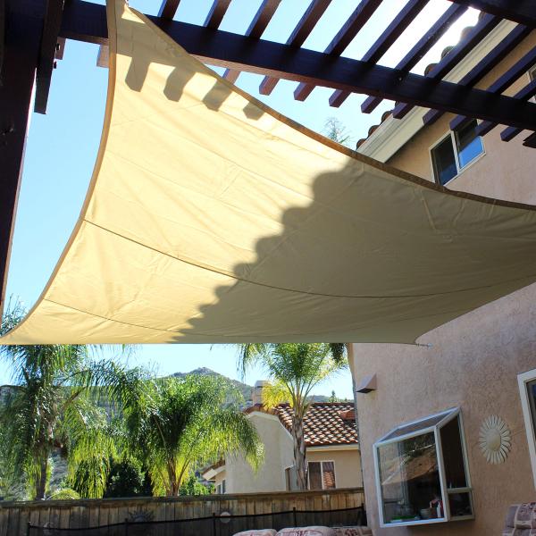 商品名:  BlueDot Trading Waterproof Woven Polyester Sun Shade Sail Durable Outdoor Canopy Screen Water Permeable for Over P...