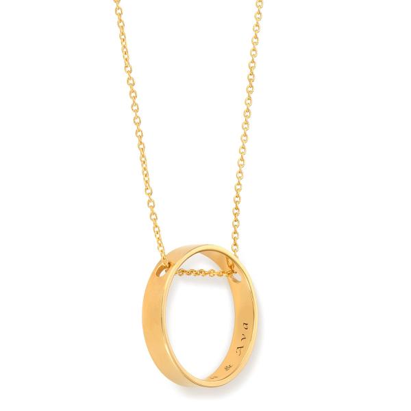 商品名:  Oak&amp;Luna - Personalized Ring Name Necklace with Custom Hidden Message - in Sterling Silver of 18k Gold Plating...
