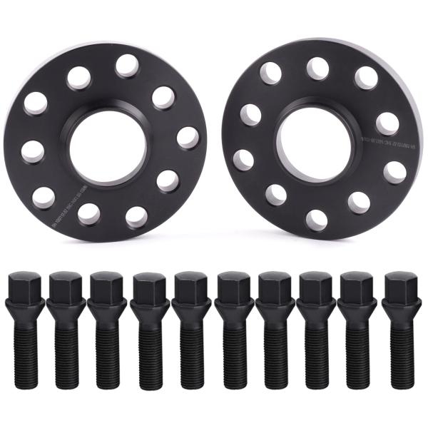 商品名: DCVAMOUS ハブセントリックホイールスペーサー 2個 5x100 または 5x112 (アダプターではありません) 1インチ (25mm) 14x1.5 拡張ボルト (50mmシャンクコーンシート) Audi &amp; V...