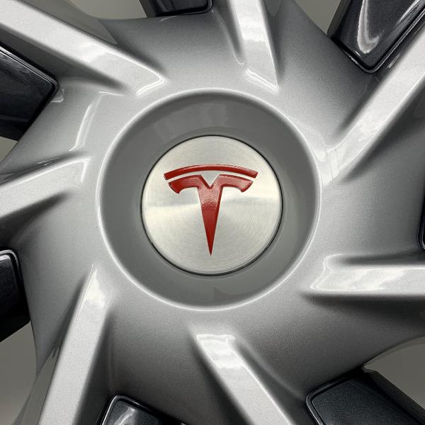 商品名: カスタムカットグラフィックス ホイールデカール Tesla Model Y &amp; Tempest用 5枚セット (グロスレッド) Custom Cut Graphics Wheel Decals for Tesla Mode...