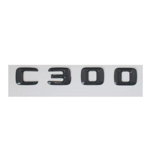 商品名: 光沢ブラック 3D 数字 文字 後部トランクバッジ エンブレム メルセデス C300用 Gloss Black 3D Number Letters Rear Trunk Badges Emblems for-Mercedes C3...