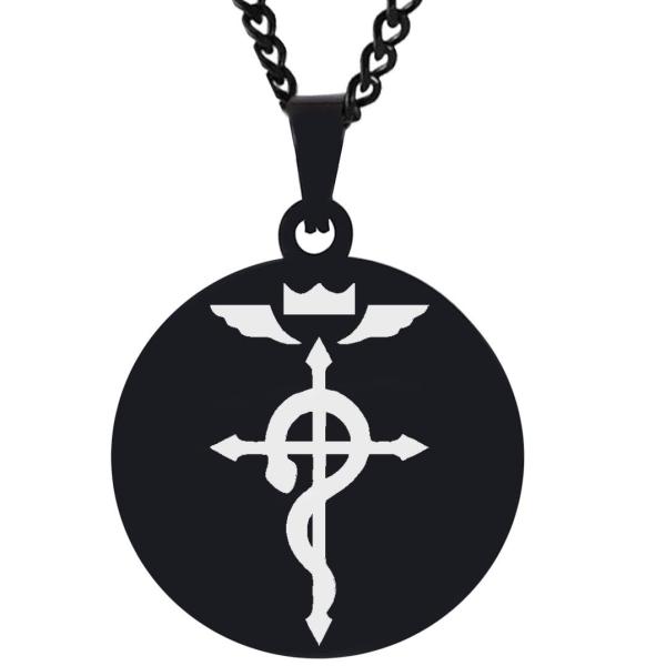 商品名:  Dacai Black Plated Flamel's Cross Serpent Alchemical Alchemy Stainless Steel Pendant Trendy Necklaceブランド: Dacai高さ:...