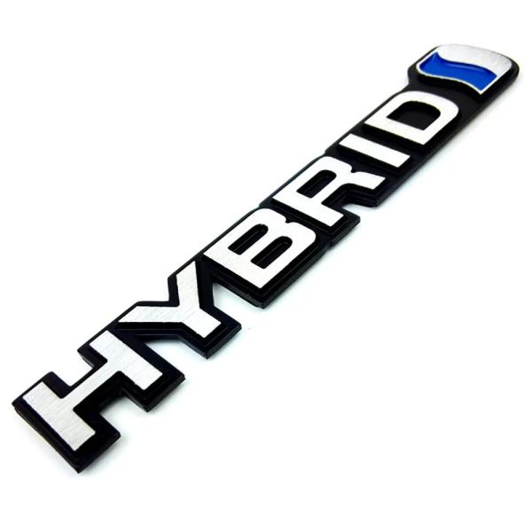 商品名:  3D Metal Hybrid Logo Car Side Fender Rear Trunk Emblem Badge Decals Sticker for Car Decoration Accessories (White)...