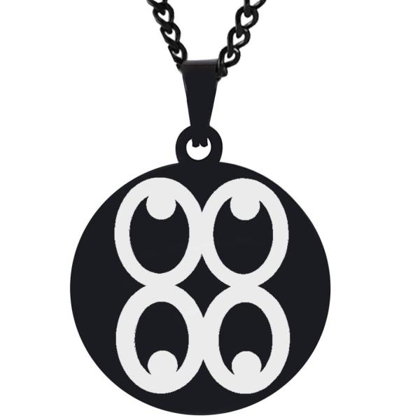 商品名:  Dacai Black Plated Adinkra Symbols Mate Masie Stainless Steel Wisdom and Knowledge Pendant Trendy Necklaceブランド: Da...