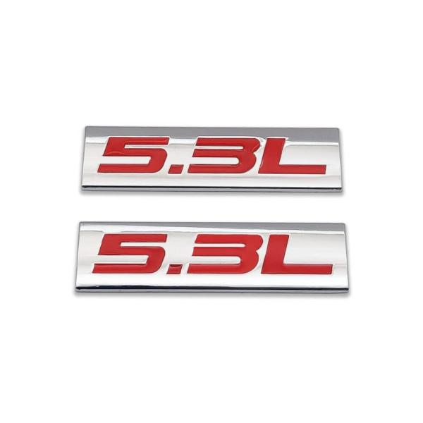 商品名:  2Pc Set Chrome 5.3L Engine Race Motor SWAP Emblem Badge Trunk Hood Door (Red)ブランド: Generic高さ: 11.9888cm横幅: 7.3914c...