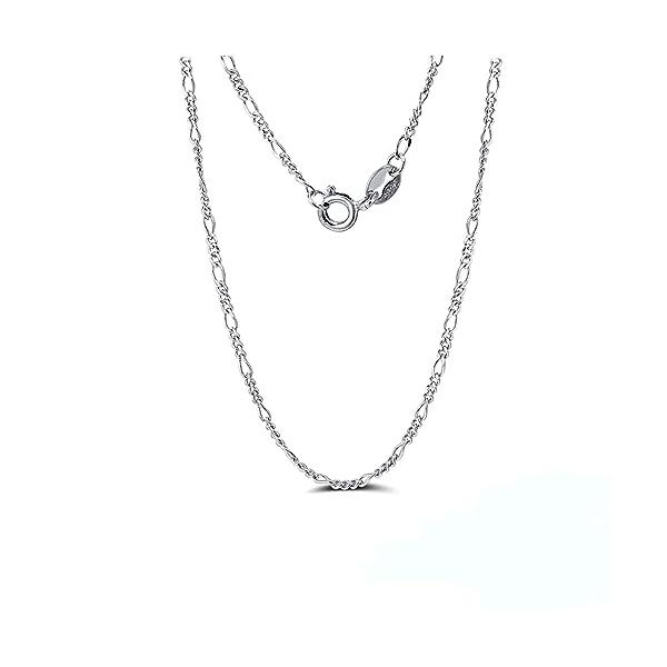 商品名: Ginger Lyne Collection フィガロリンクチェーンネックレス レディース ガールズ 18インチ 1.7mm イタリア製 ハンドメイド ソリッドダイヤモンドカット 925 ファインスターリングシルバー, 金属, 偽...