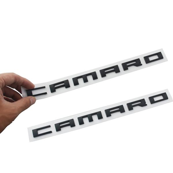 商品名: 2ピース カマロ レターエンブレム 3Dバッジ ネームプレート 交換用 Ss Zl1 Z28 Chevy (マットブラック) 2Pc Camaro Letter Emblem 3D Badge Nameplate Replacem...