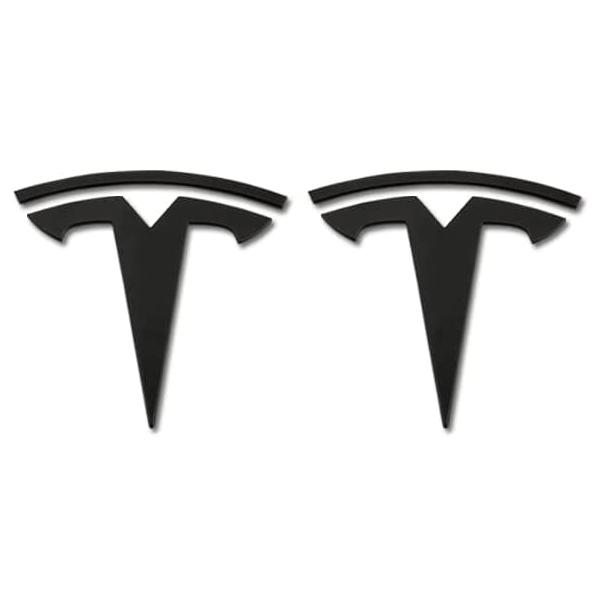 商品名: CoolKo フロント&amp;バックバッジ デカール エンブレム ロゴ 装飾カバー Tesla Model Yに対応 (マットブラック) CoolKo Front &amp; Back Badge Decal Emblem Lo...