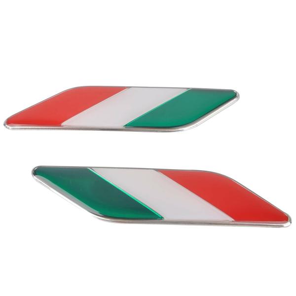 商品名:  Pair Set Italy Italian Flag Emblem Car Styling 3D Aluminum Badge Auto Exterior Accessory for Universal Truck Car (...